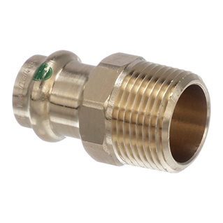 Viega ProPress adapter, Zero Lead bronze, P: ½, MPT: ¾ ...