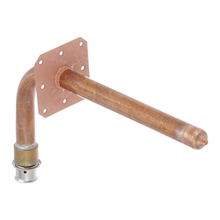 Viega PureFlow Press 90° stub-out, brazed copper, P: ½; FTG (CTS): ½ ...